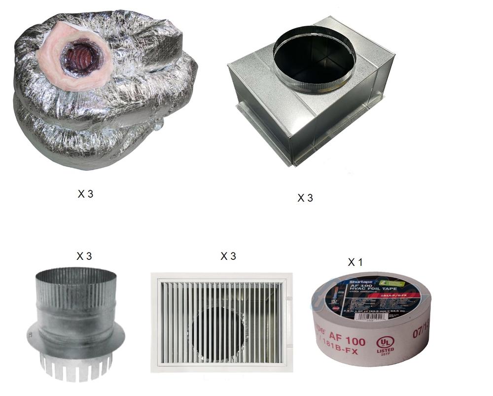 Alpine AH 36CD KIT6 Concealed Duct Return Kit for 36000 btu concealed ...