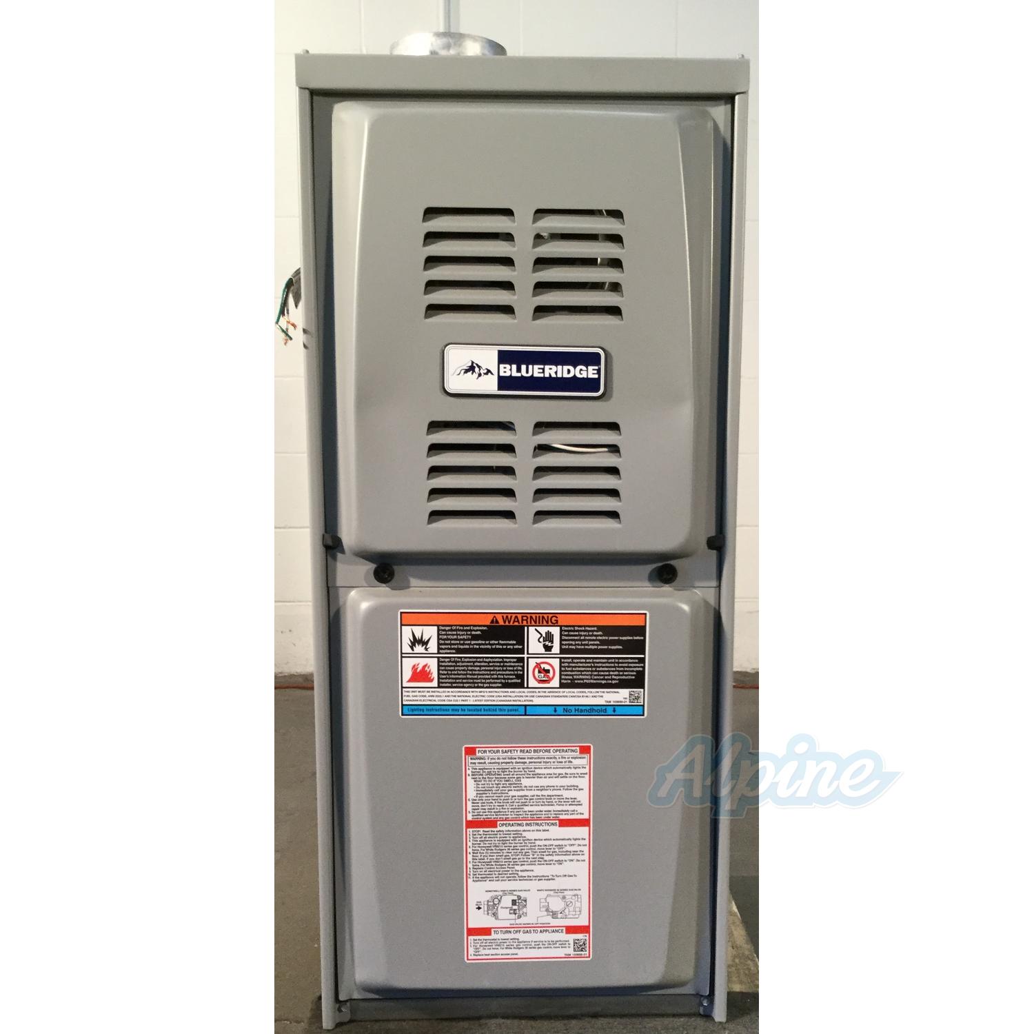 Blueridge BG801UH070AP12 (Item No. 647411) 70,000 BTU Furnace, 80% ...