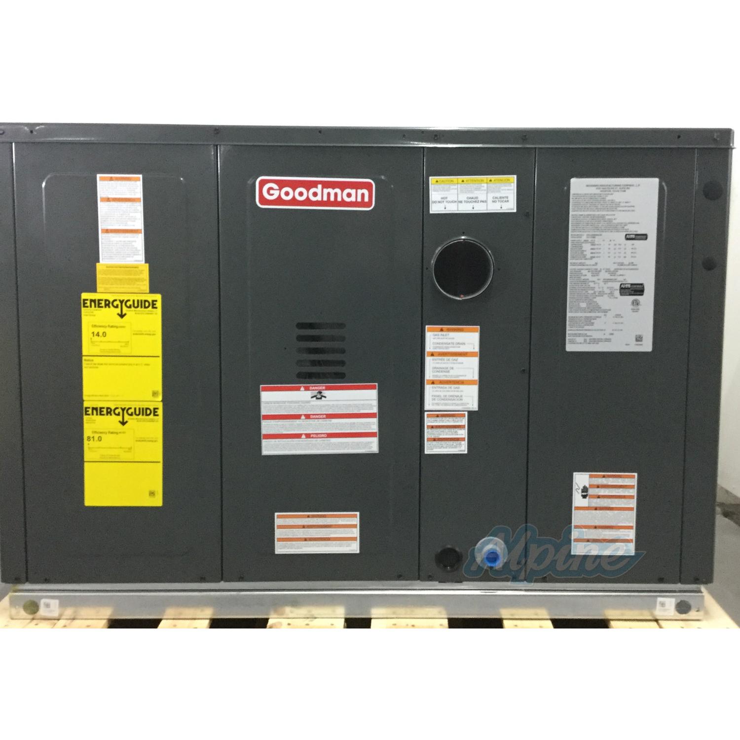 Goodman Gpg1430060m41 Item No 651356 2 5 Ton Cooling 60 000 Btu