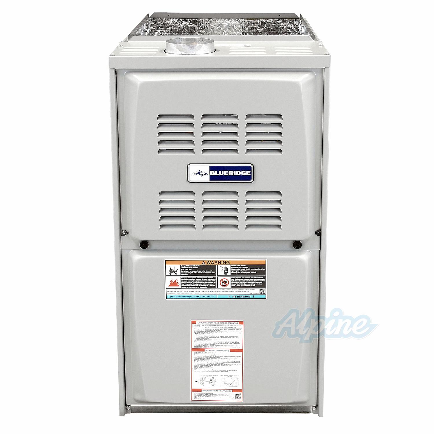 Blueridge BG802UH110CV20 110,000 BTU Furnace, 80% Efficiency, Two-Stage ...