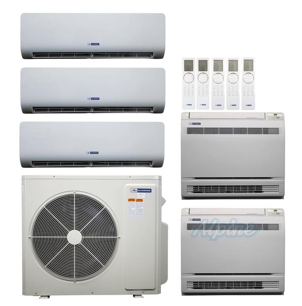 Blueridge BXM2Z36UC0-9LW-9LW-9WM-9WM-12WM 36,000 BTU (3 Ton) 5-Zone 21 ...