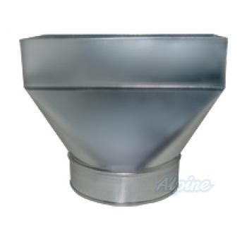 Alpine SRB6128 6" x 12" Straight Register Boot, 8" Round Pipe Connection